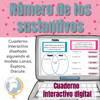 Número de los sustantivos cuaderno interactivo digital (Nouns in ...