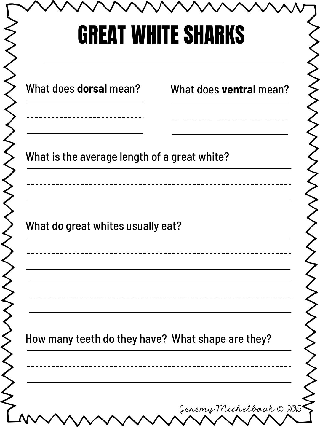 Shark Week Close Reads - Classful