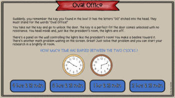Elapsed Time or Duration of Time Digital Math Game - Classful