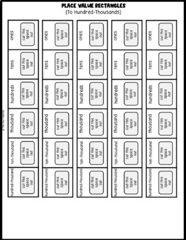 Place Value Sliders Hands-on Manipulative - Classful