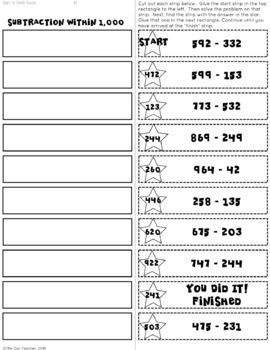 3rd Grade Addition and Subtraction Worksheet, Game, Puzzle, or Math ...
