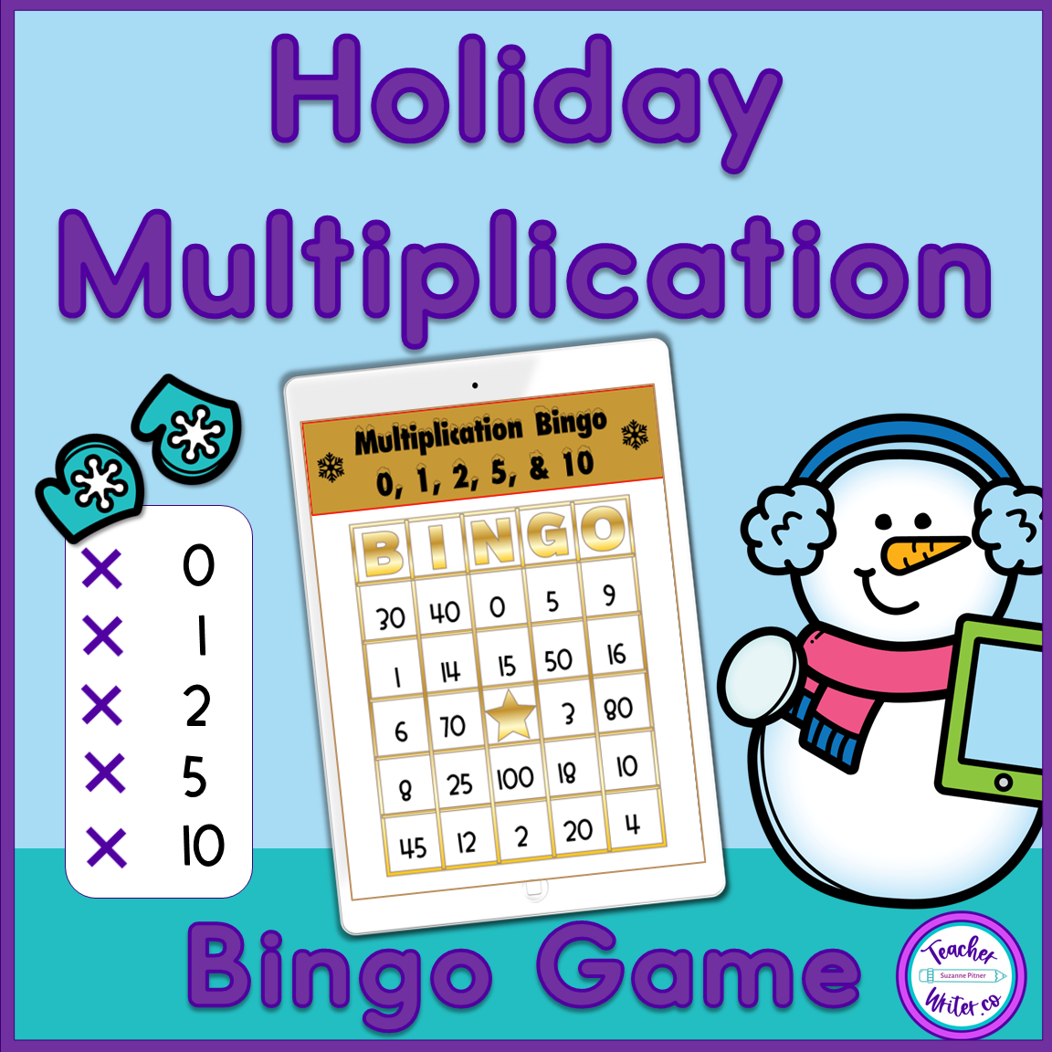Holiday Multiplication Bingo Game - Classful