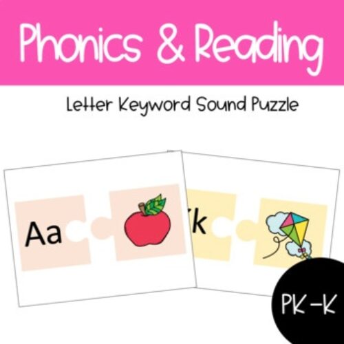 Phonics and Reading- Letter Keyword Sound Alphabet Puzzle - Classful