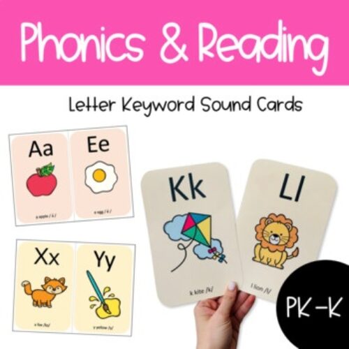 Preschool & Kindergarten Letter Keyword Sound Cards - Classful