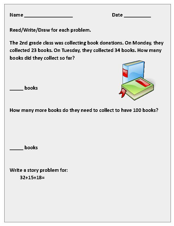 MATH WORD PROBLEMS WORKSHEETS FOR 1ST-2ND GRADE - Classful