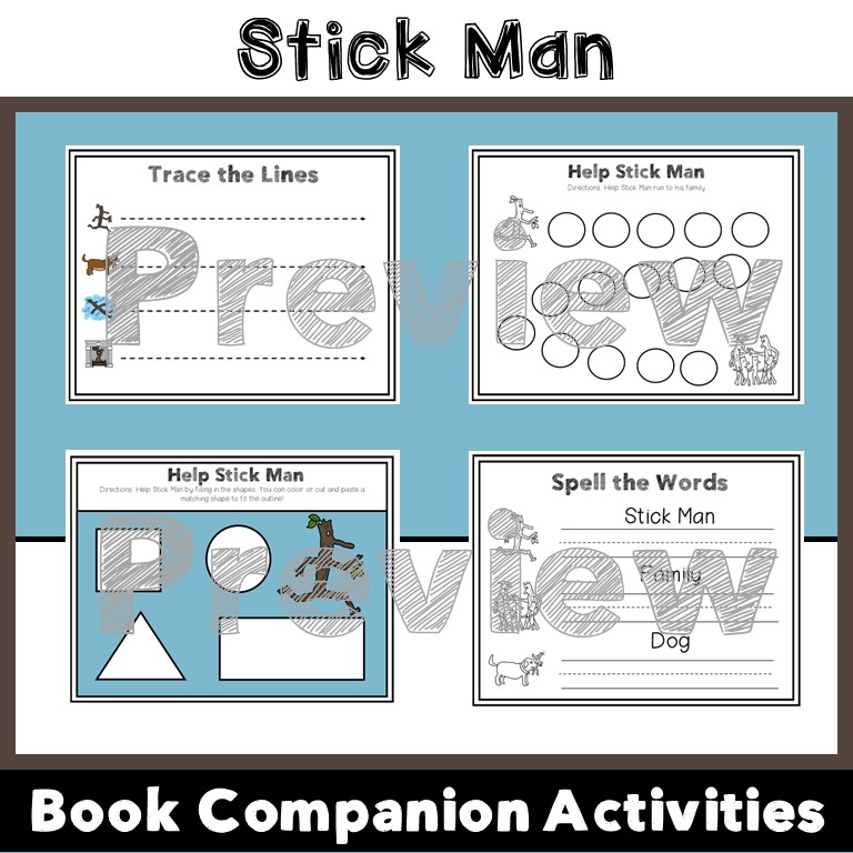 Stick Man- Book Companion Activities for Elementary and Adapted Special ...