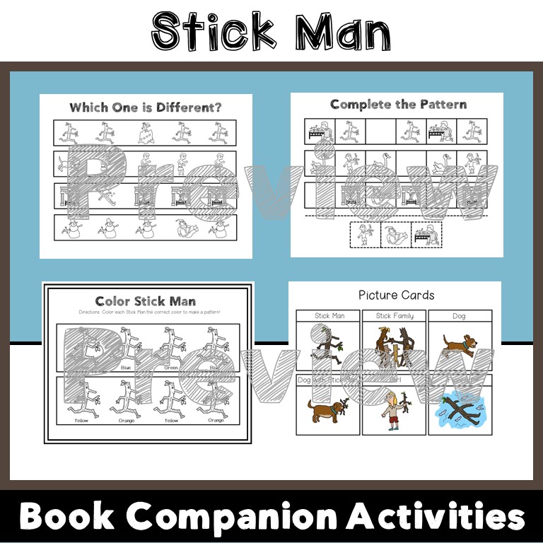 Stick Man- Book Companion Activities for Elementary and Adapted Special ...