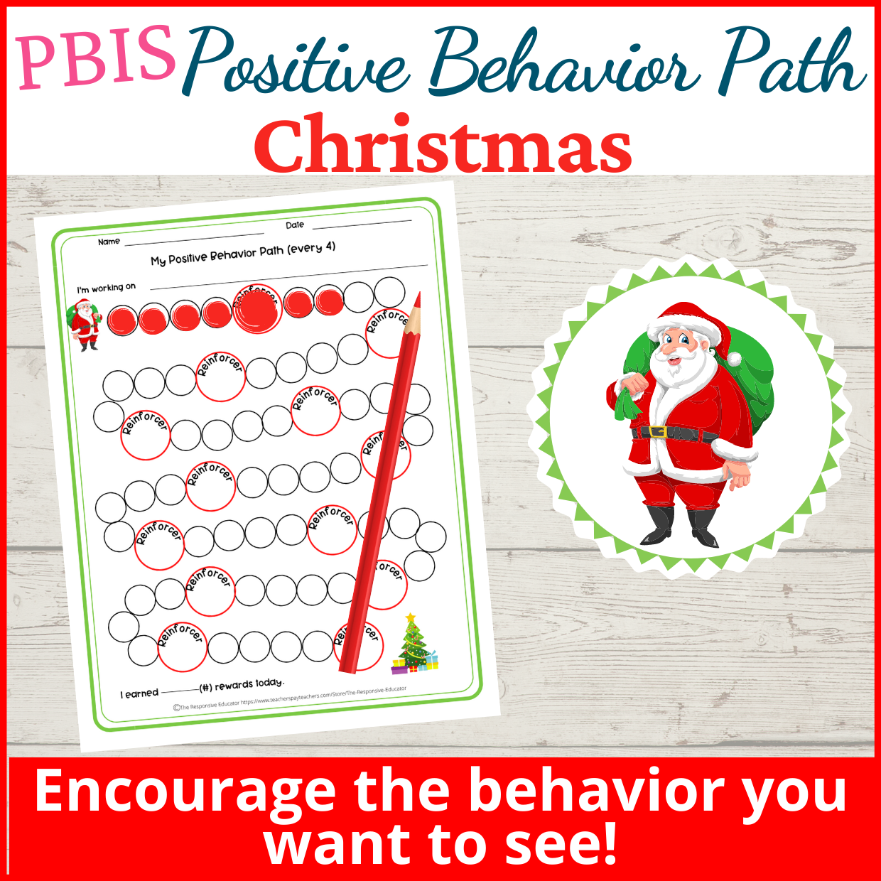 PBIS Positive Behavior Path- Christmas - Classful