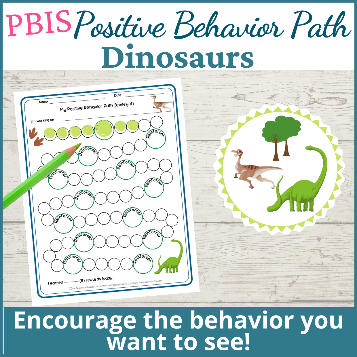 PBIS Positive Behavior Path- Dinosaurs - Classful