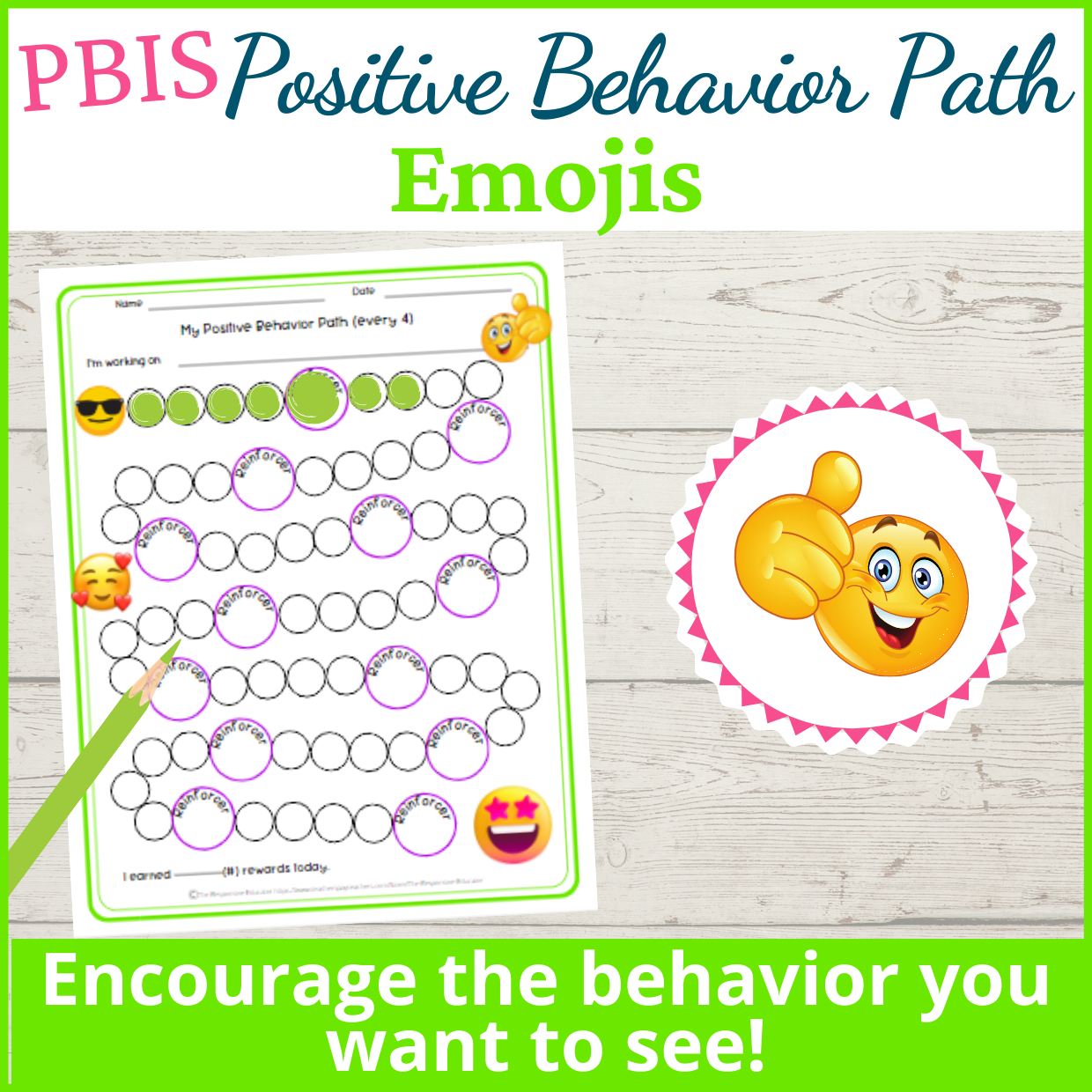 PBIS Positive Behavior Path- Emojis - Classful