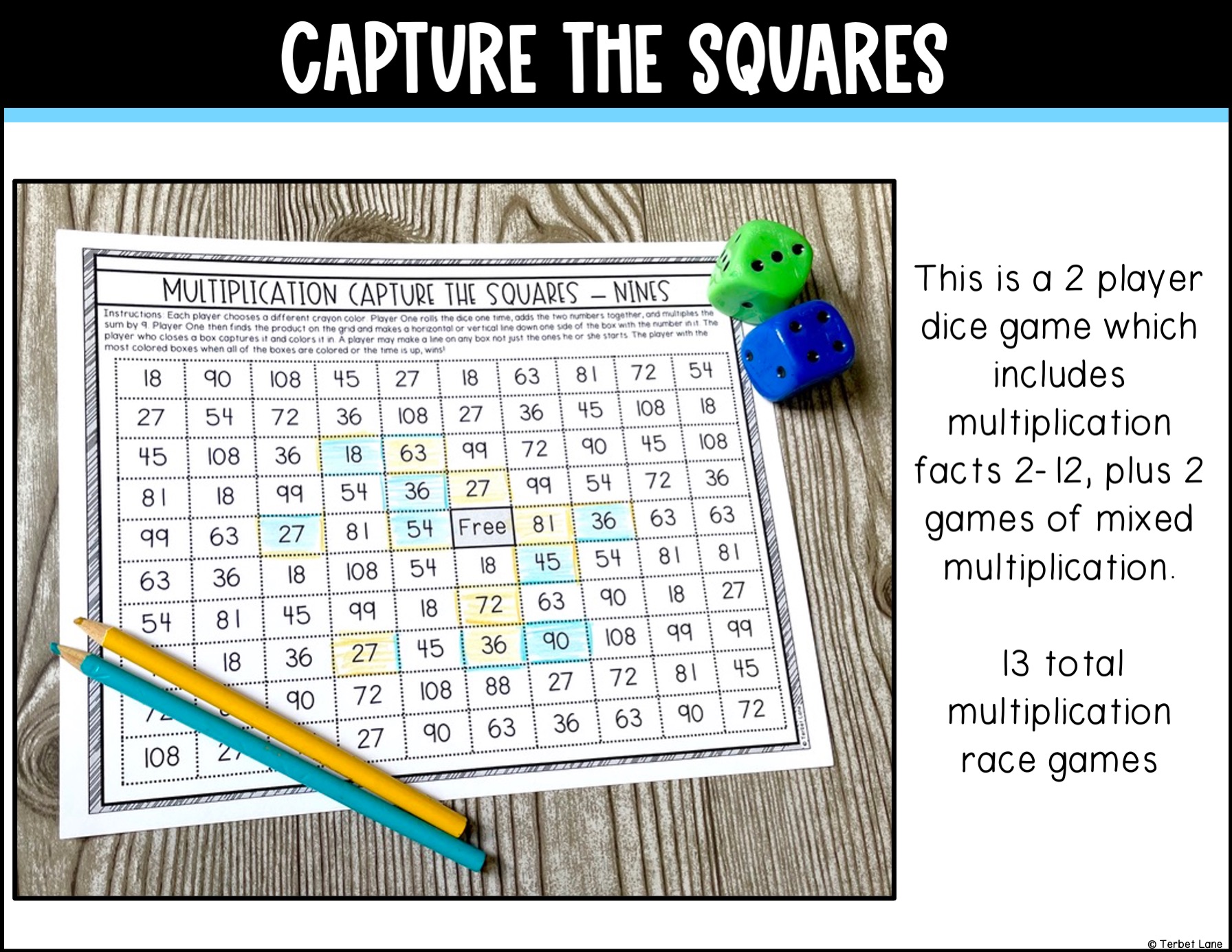 Multiplication Math Games Printable - Classful