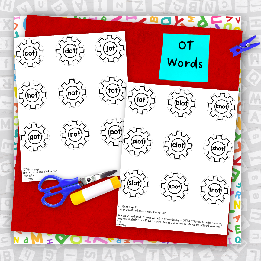 Short O Vowel Craft | OT Bot | OT Word Family - Classful