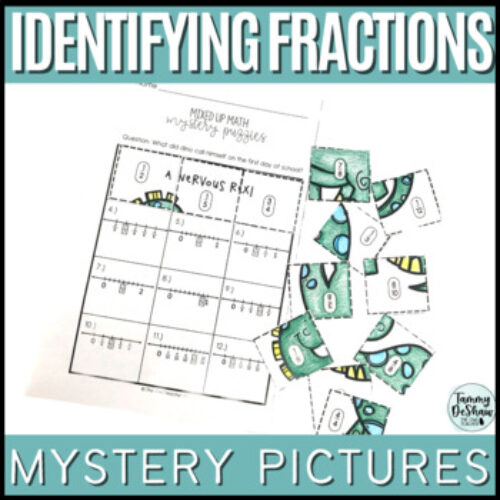 Identifying Fractions Mystery Pictures Math Puzzles - Classful