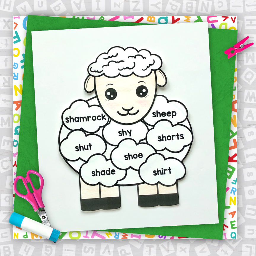 SH Digraph Craft | Shamrock Sheep - Classful