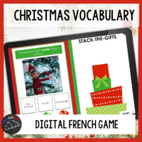 French Christmas vocabulary digital game - Classful