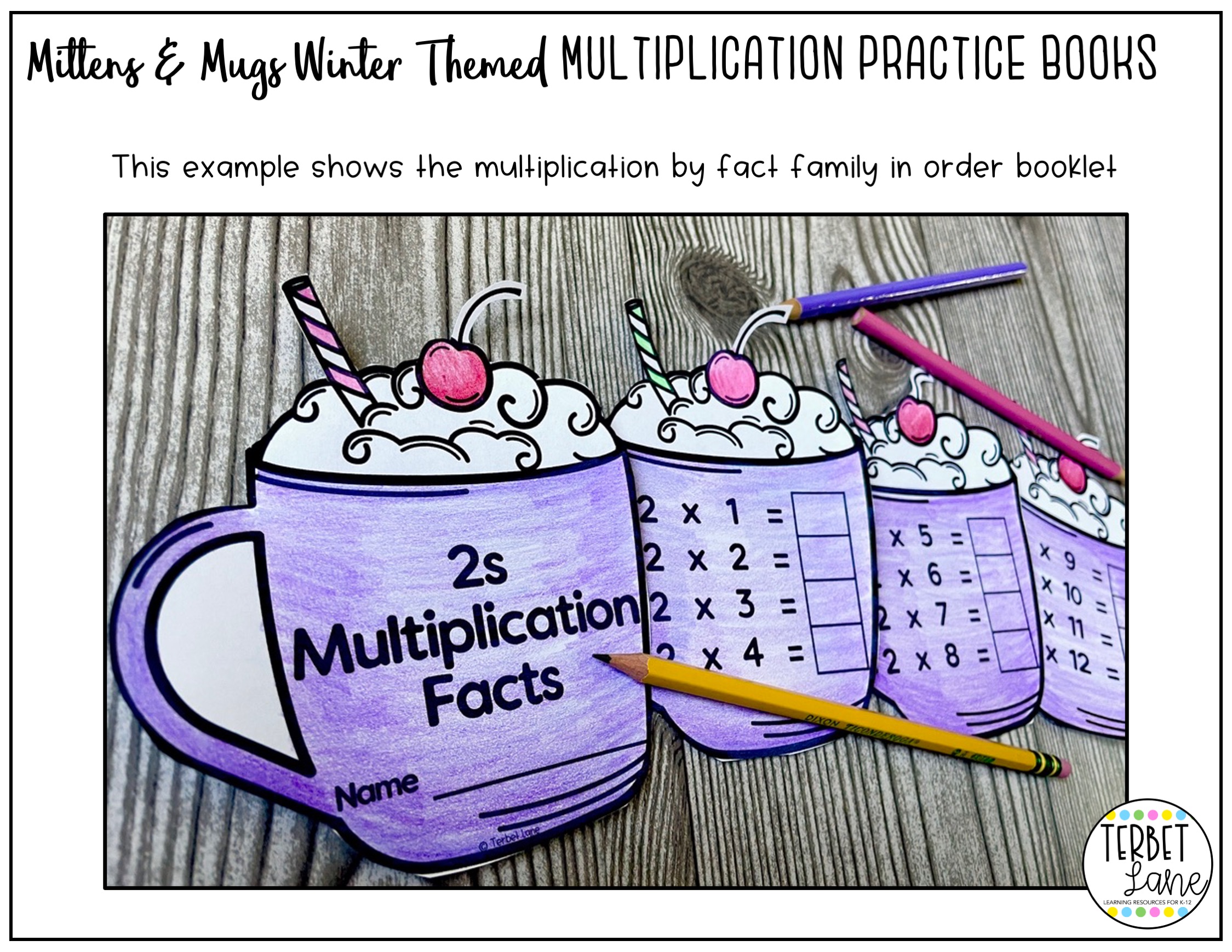 Winter Multiplication Facts Practice Books - Classful
