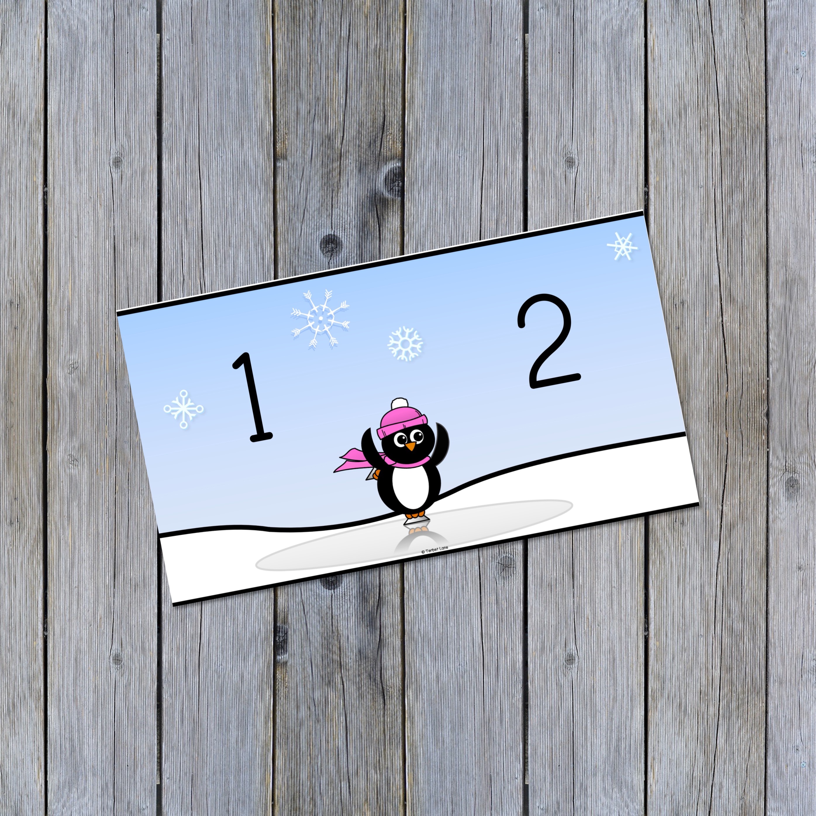 Winter Themed Alphabet Line Cards - Classful