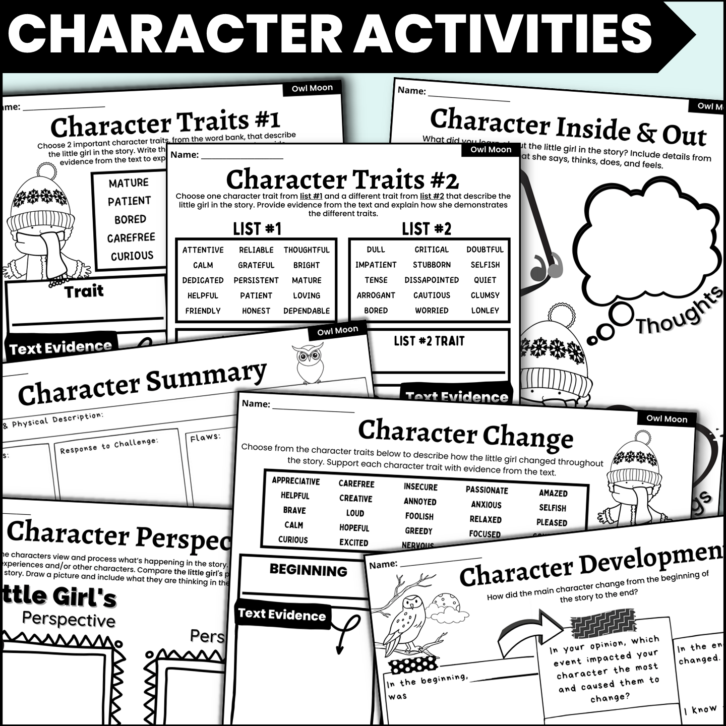 Owl Moon Read Aloud Book Companion and Activities for Winter - Classful