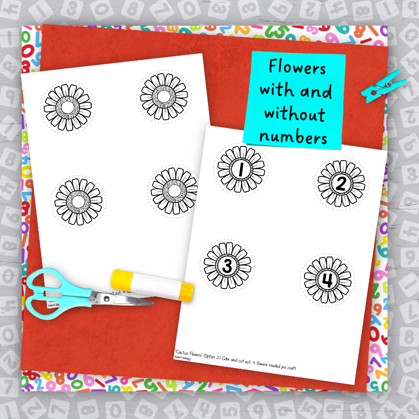 Number Craft | Four | Cactus - Classful