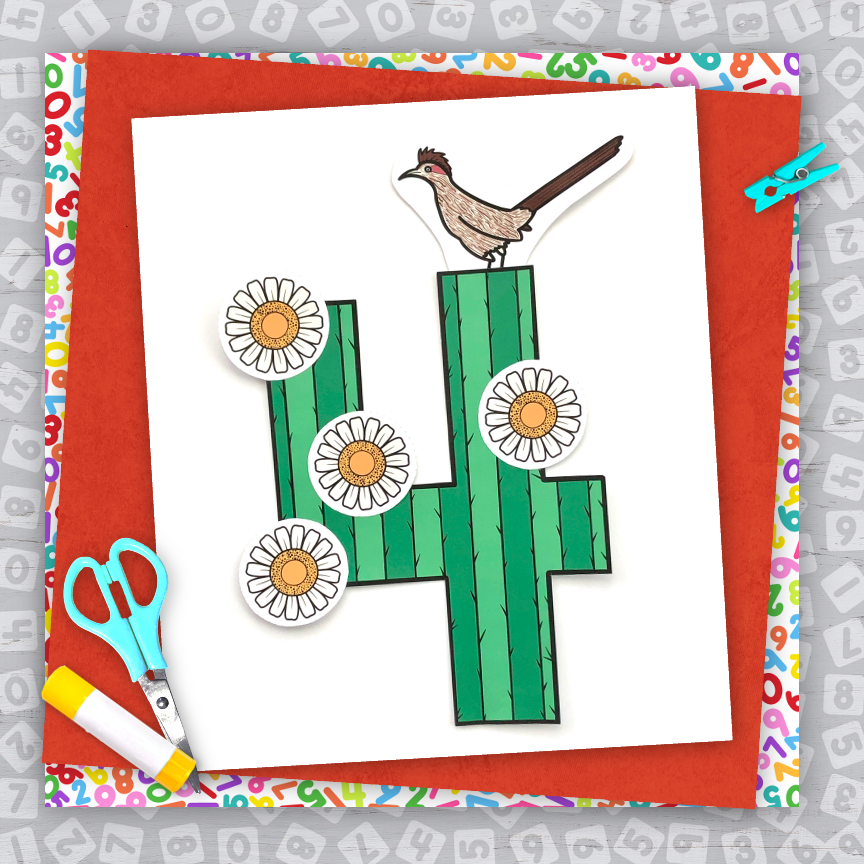 Number Craft | Four | Cactus - Classful