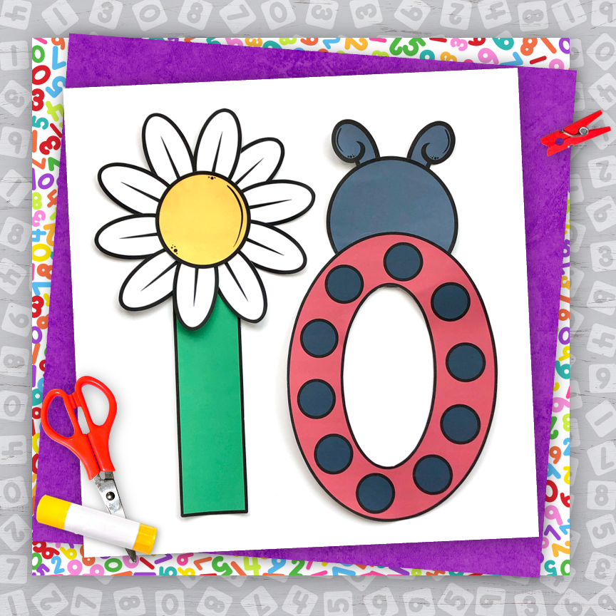 Number Craft | Ten | Ladybug Garden - Classful