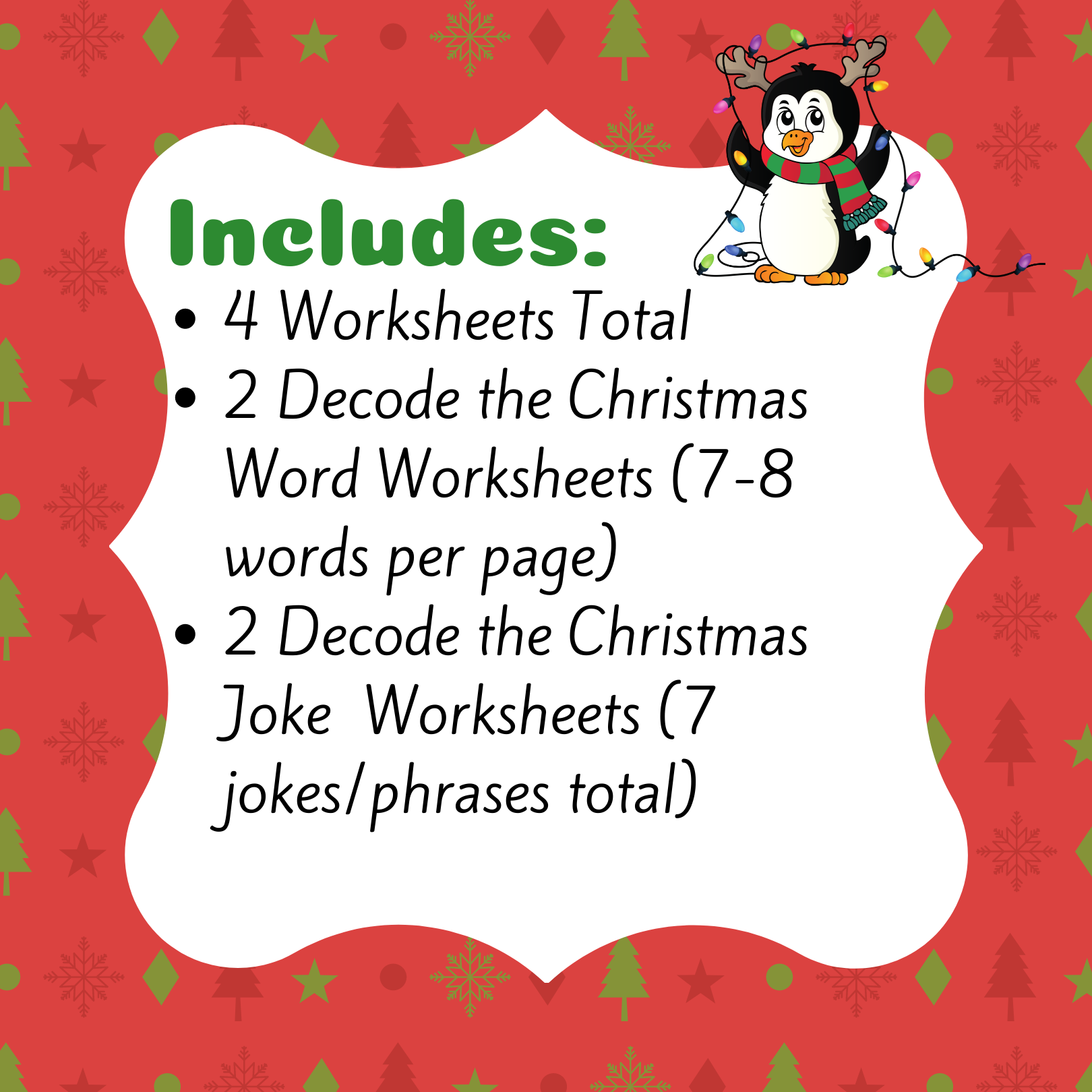Christmas Cryptogram and Decoding Worksheets - Classful