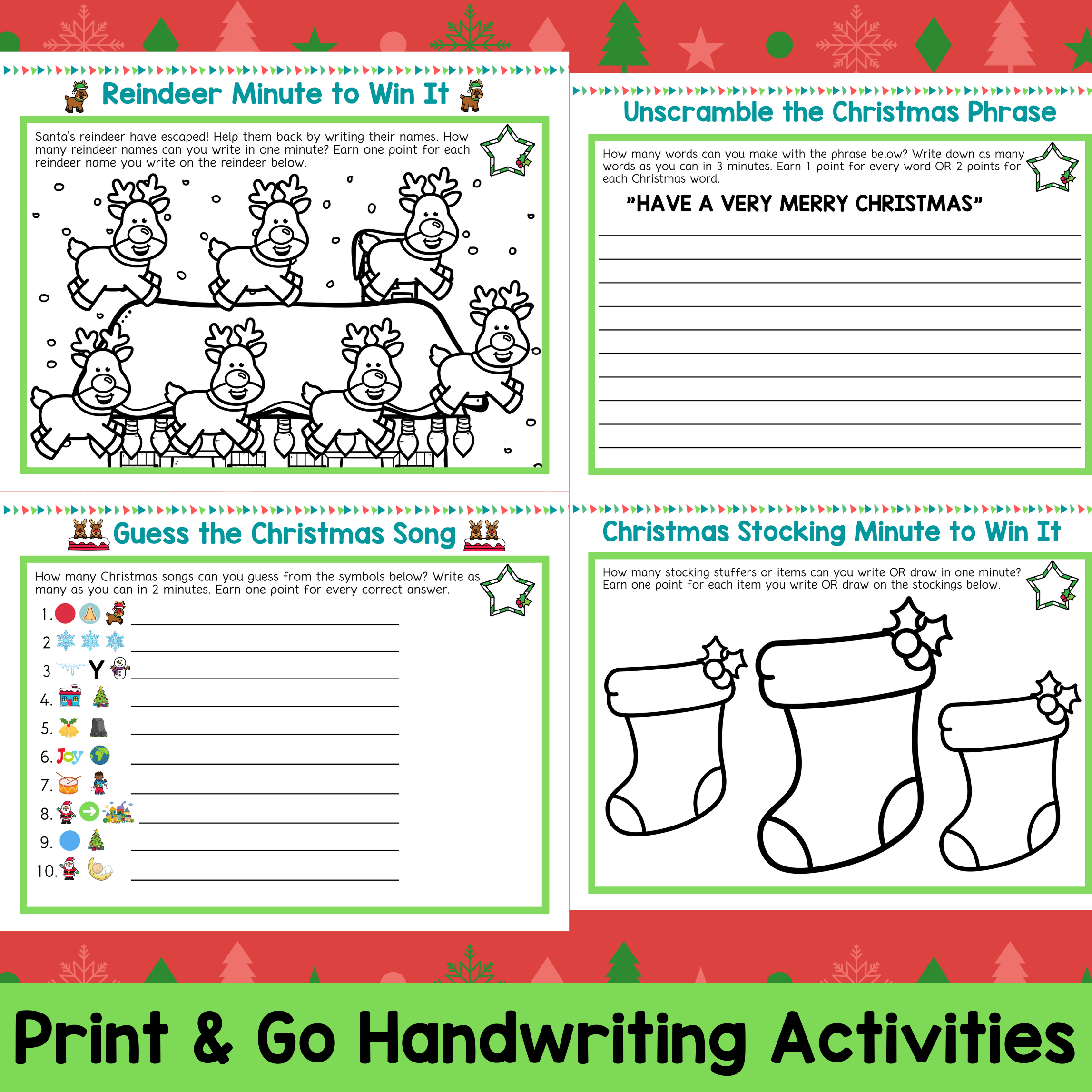 Christmas OT Handwriting Games and Activities - Classful