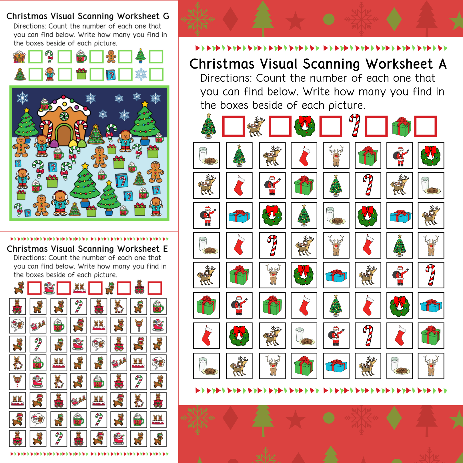 Christmas Visual Scanning Packet - Classful