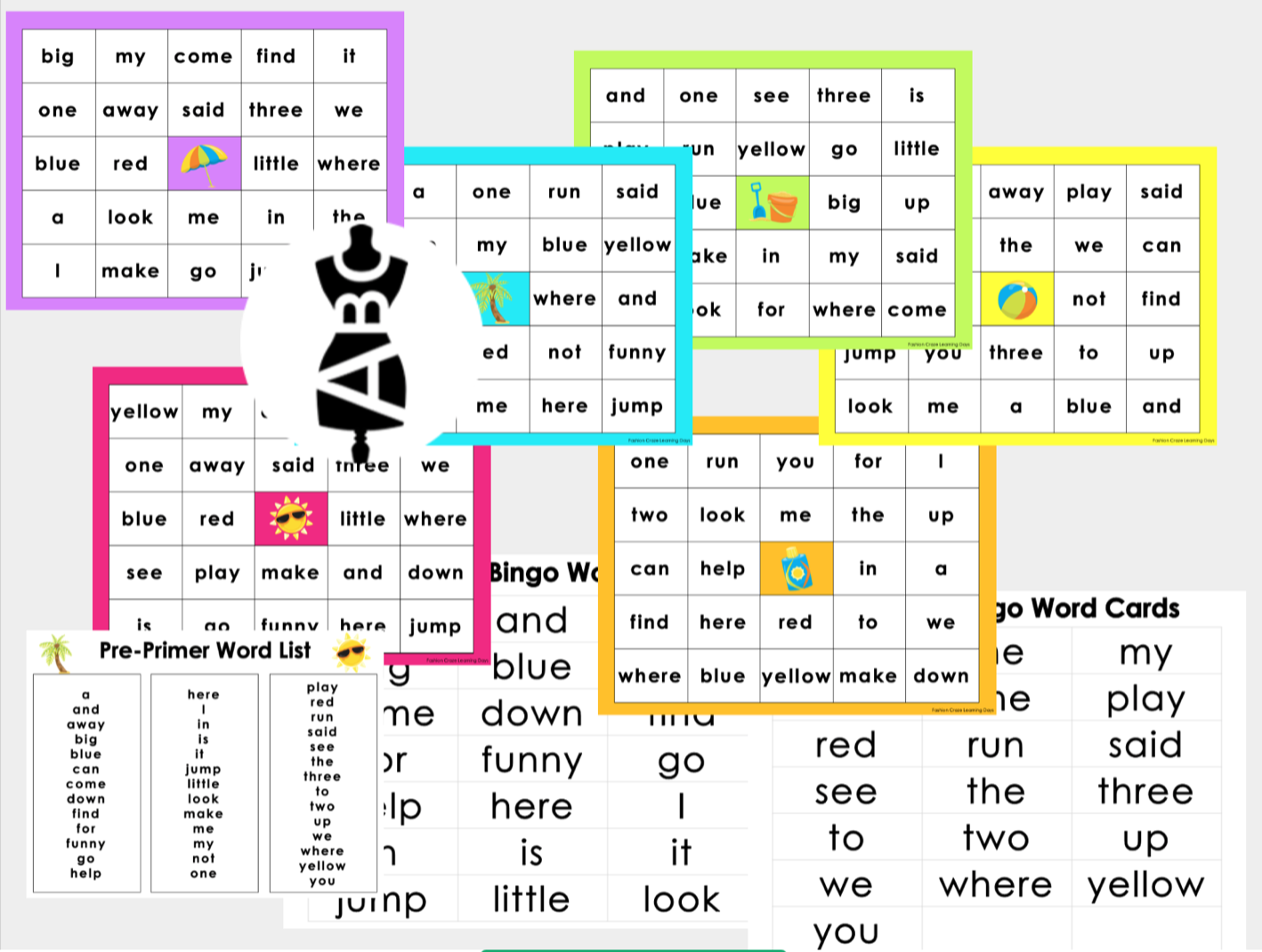 Pre-Primer Sight Word Bingo - Classful