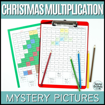 Christmas Multiplication Mystery Pictures Puzzle - Classful
