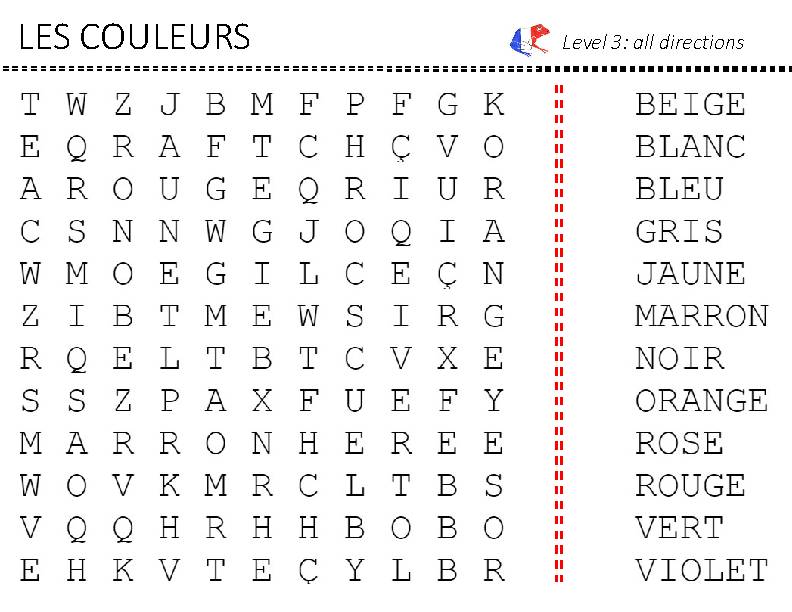 French Beginners 25 Word Search Puzzles - Classful