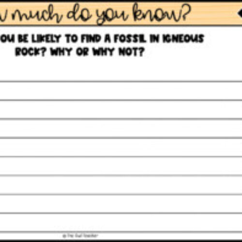 Fossils Science Science Exit Tickets or Science Writing Prompts - Classful