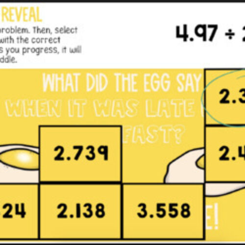 Multiplying and Dividing Decimals Riddle Reveal Boom Cards - Classful