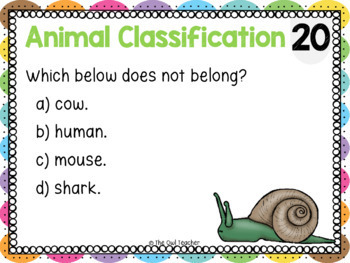Animal Classification Boom Cards or Vertebrate and Invertebrate Boom ...