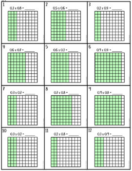 Multiplying Decimals Differentiated Practice Craftivity and Center ...