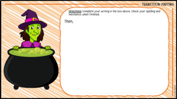 Halloween Creative Writing Prompts Sequence Writing Transitions in ...