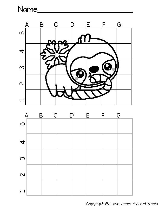 Christmas/Hanukkah/Winter Grid Drawings - Art Sub Plans - Classful