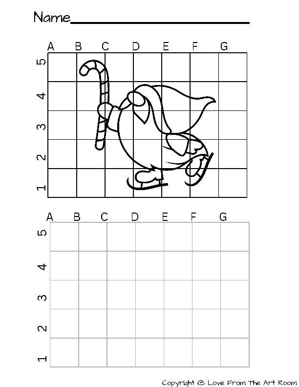 Christmas/Hanukkah/Winter Grid Drawings - Art Sub Plans - Classful
