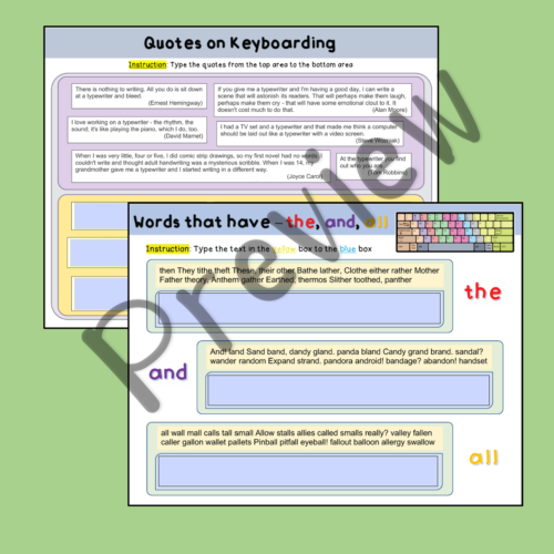 Keyboarding/Touch Typing - Skills Building - Classful