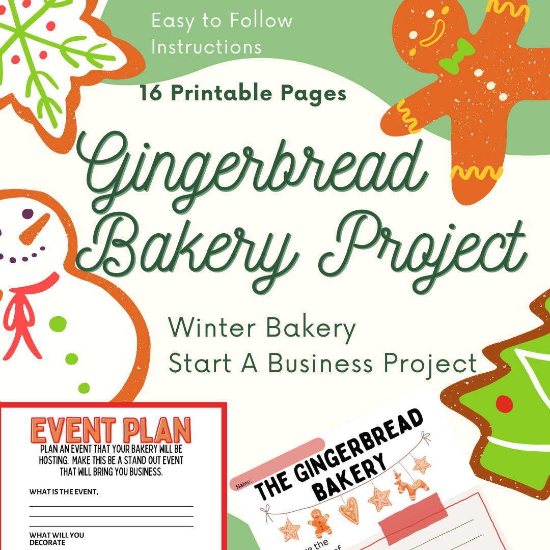 The Gingerbread Bakery Project starting a business Christmas Winter ...