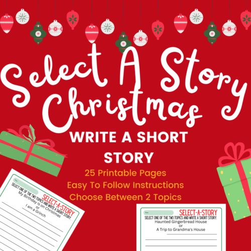 Select A Story Christmas Themed 25 printable pages, 2 choices per page ...
