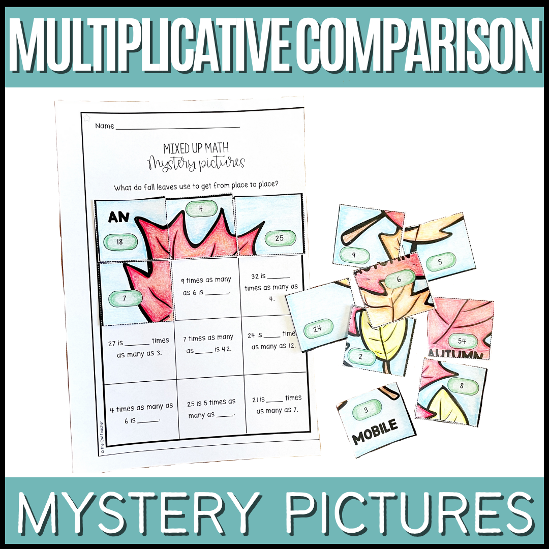 Multiplicative Comparison Mystery Pictures - Classful