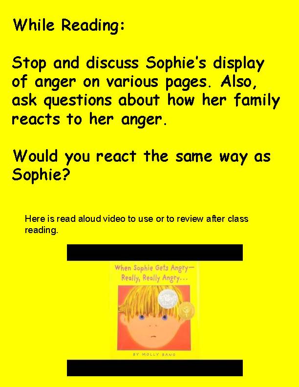 WHEN SOPHIE GETS ANGRY -- REALLY, REALLY, ANGRY READING RESOURCES ...