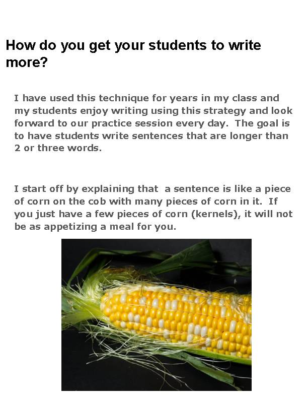 WRITING SENTENCES WITH MORE DETAILS TEACHING GUIDE - Classful