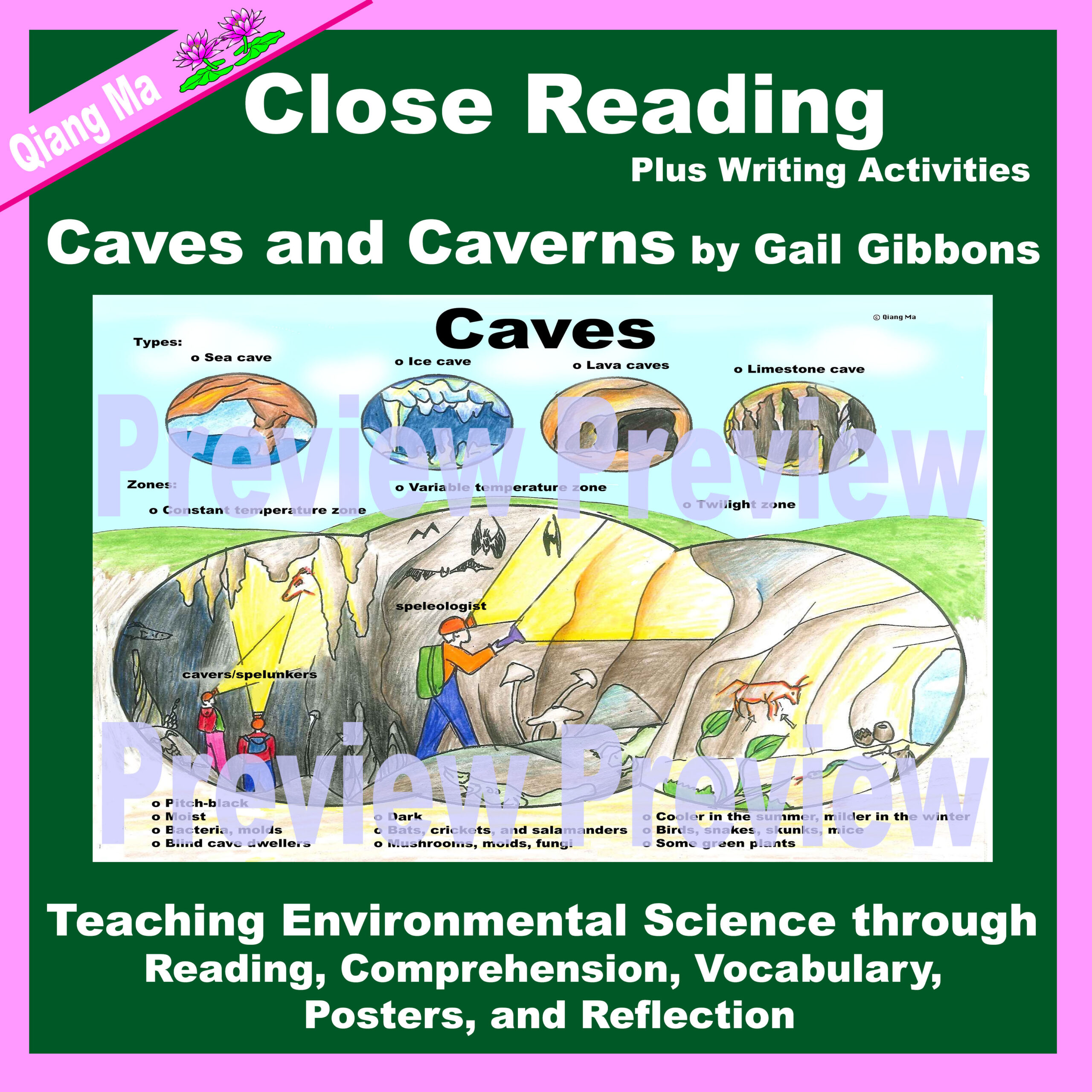 Close Reading- Caves and Caverns by Gail Gibbons - Classful