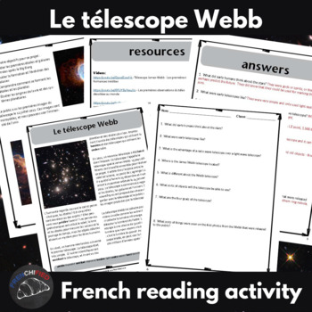 French reading comprehension activity - Webb telescope - Classful