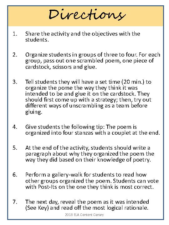 Inside Out & Back Again Fun Poem Scramble- Early Monsoon - Classful