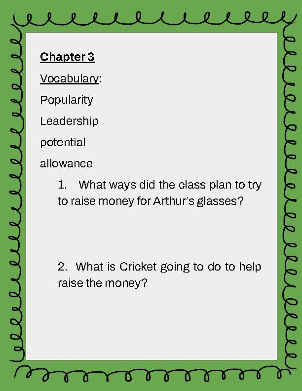 READING LESSONS FOR CLASS PRESIDENT BY JOHANNA HURWITZ - Classful