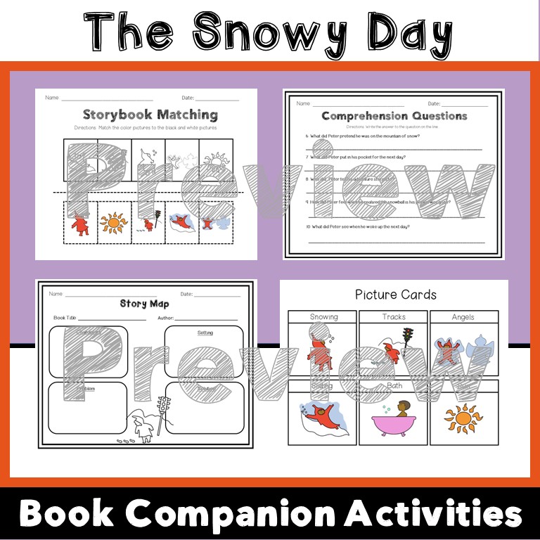 The Snowy Day- Book Companion Activities Elementary and Adapted for ...