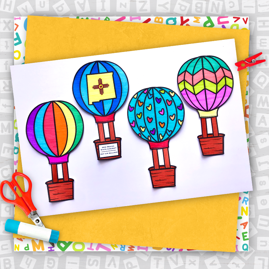 Hot Air Balloon Craft | Transportation Craft | New Mexico State Symbols ...